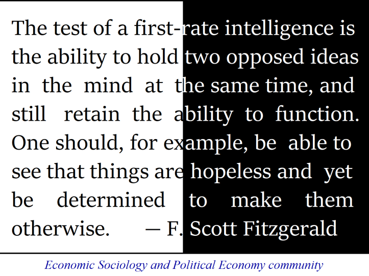 The Feature of an Intellectual – Economic Sociology & Political Economy