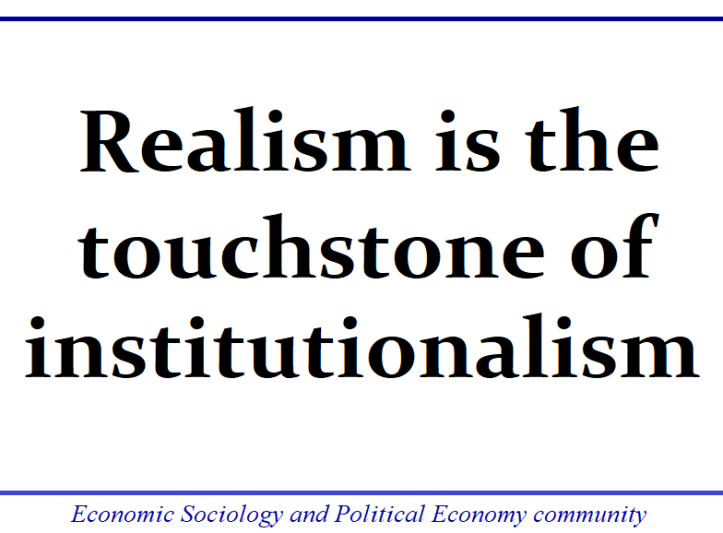What is Institutional Economics? – Economic Sociology & Political Economy